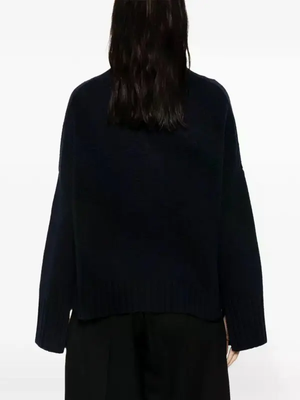Soft Goat High-neck Sweater - Blue