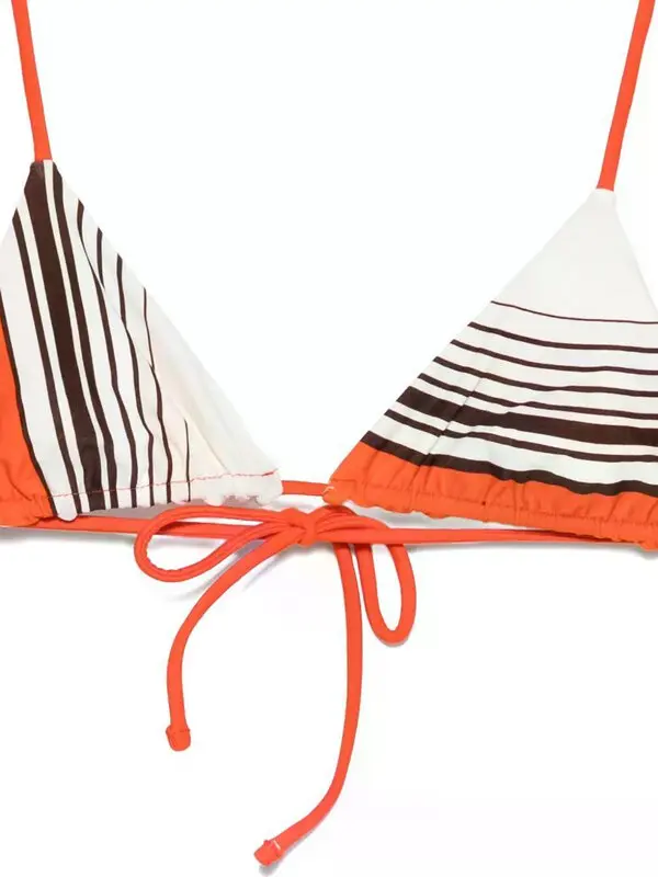 Sir The Label Destino Striped-pattern Triangle Bikini Top