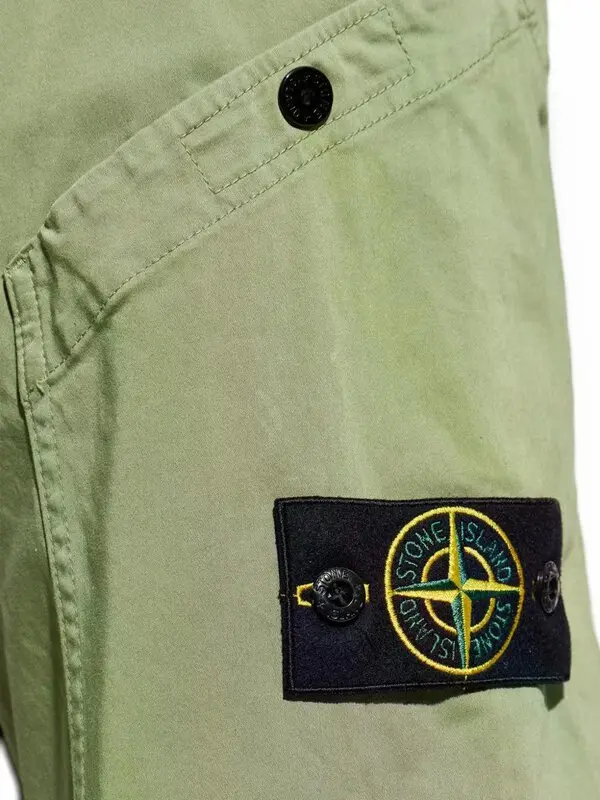 Stone Island Logo-patch Cargo Pants - Green