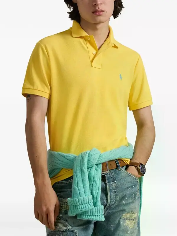 Polo Ralph Lauren The Iconic Ribbed Polo Shirt - Yellow