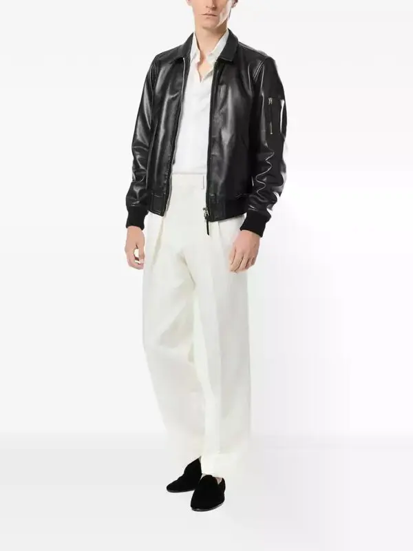 TOM FORD Leather Collar Jacket