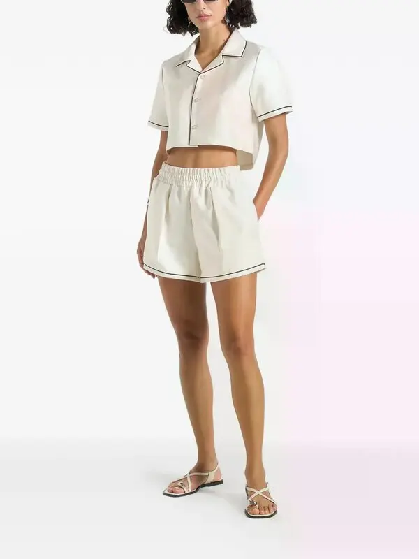 Manière De Voir Maniere De Voir Satin Shorts With Piping
