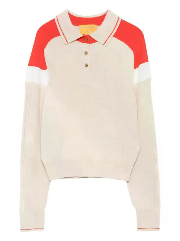 Guest In Residence Cashmere Polo Top - Neutrals