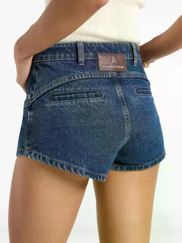 Manière De Voir Maniere De Voir Contour Detail Denim Mini Shorts