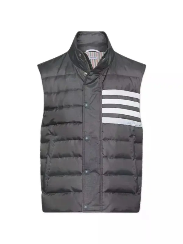 Thom Browne 4-bar Side-pockets Gilet - Grey