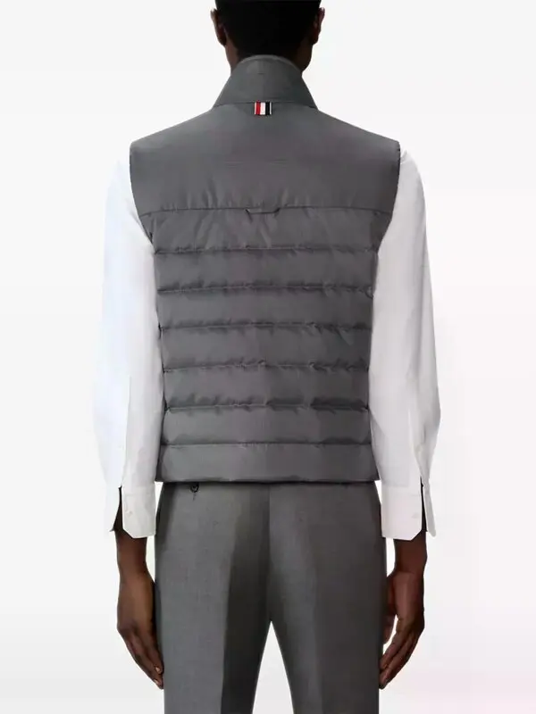 Thom Browne 4-bar Side-pockets Gilet - Grey