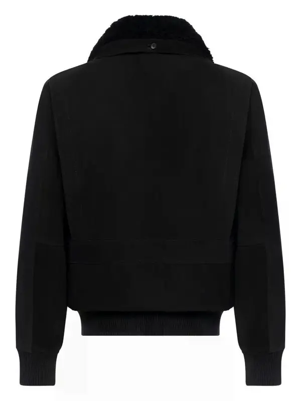 FRANZESE COLLECTION Detachable Collar Jacket - Black