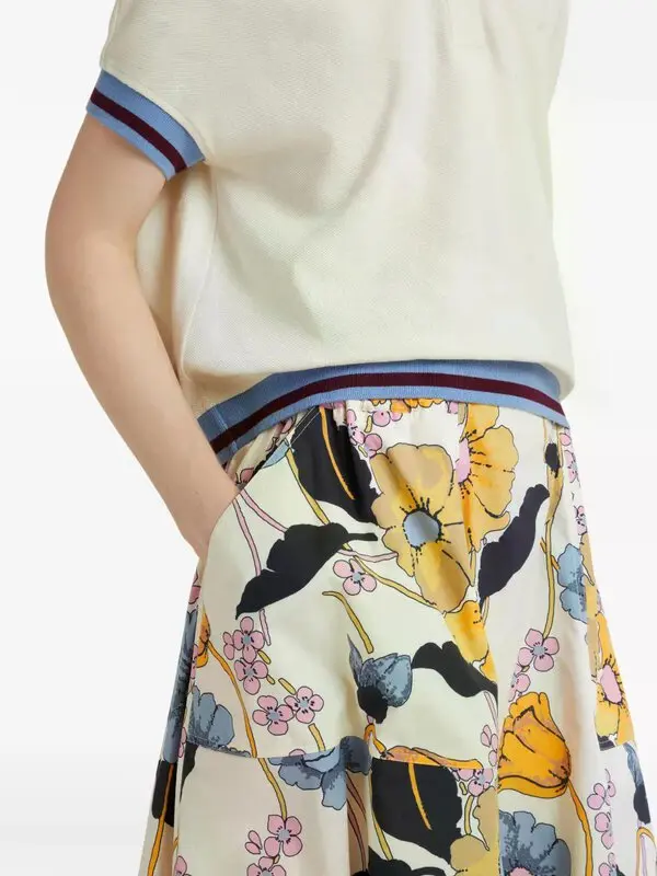 Marni Flared Floral Print Midi Skirt - Neutrals