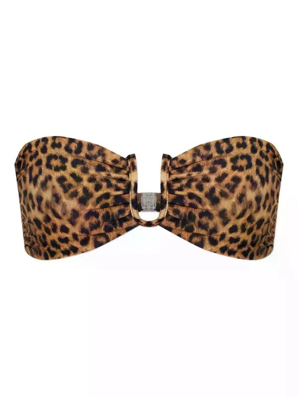 Melissa Odabash Prague Animal-print Bikini Top - Brown