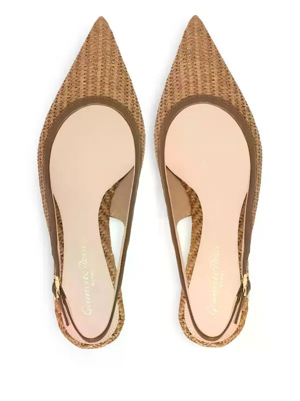GIANVITO ROSSI Minorca Pointed Pumps - Brown