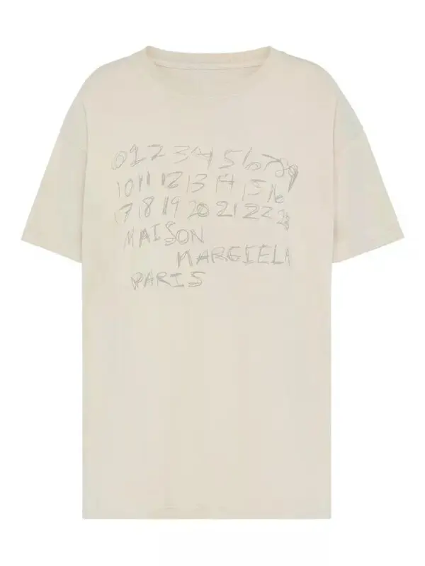 MAISON MARGIELA Logo Print T-shirt - Neutrals