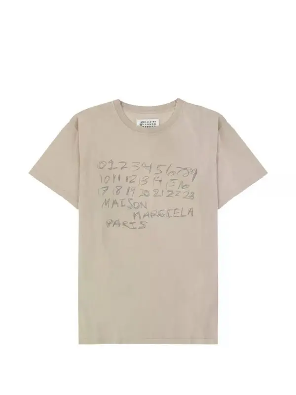 MAISON MARGIELA Logo Print T-shirt - Cream
