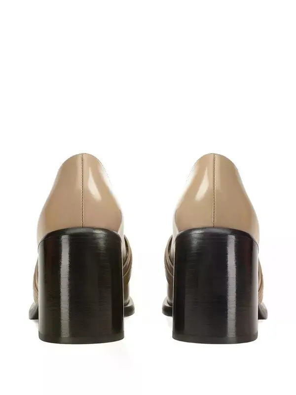 SERGIO ROSSI Bitt Leather Loafers - Neutrals