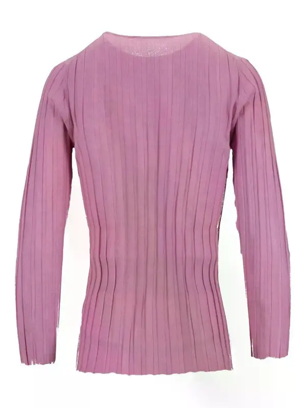 LA ROSE Ribbed Cashmere Top - Pink