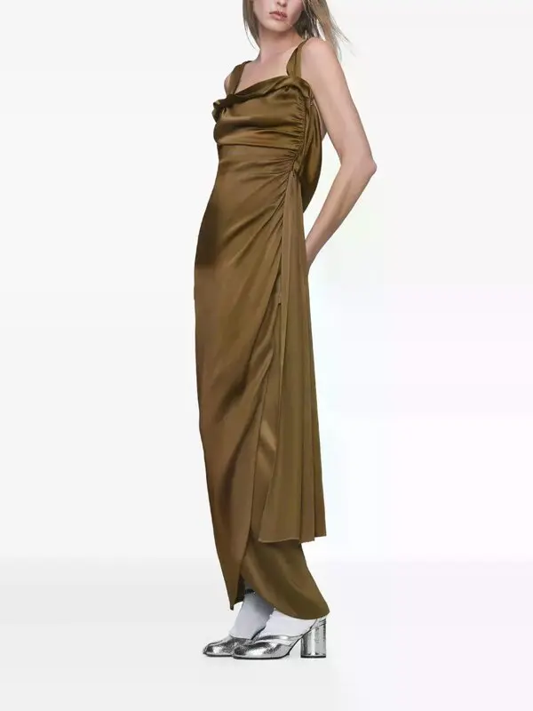 maison margiela evening dresses Maison Margiela, Silk Satin Maxi Dress, Woman, Black, Size: 38