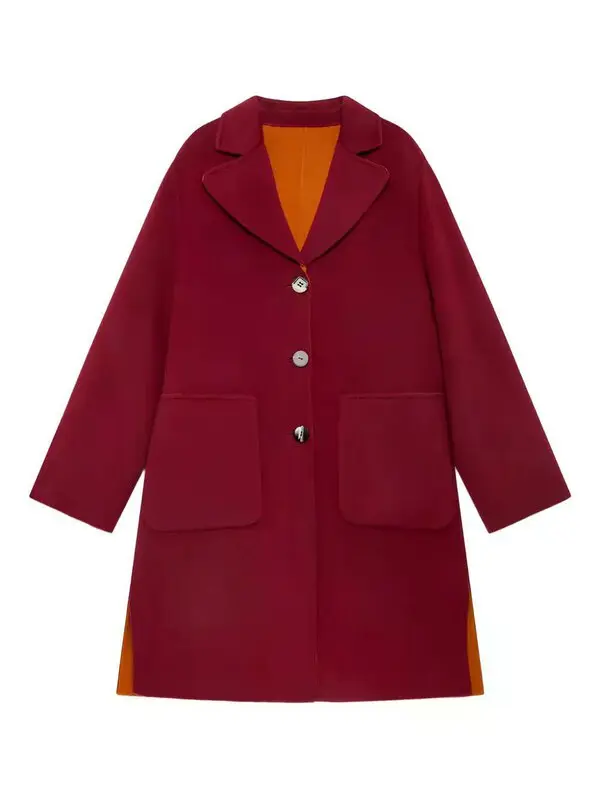 Malìparmi Wool Coat With Pockets And Button Details