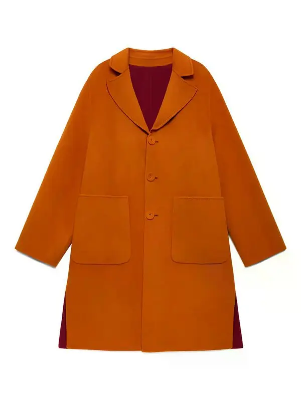 Malìparmi Wool Coat With Pockets And Button Details