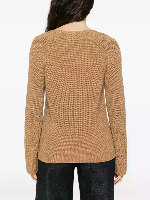 Marc O'polo V-neck Knitted Sweater - Brown
