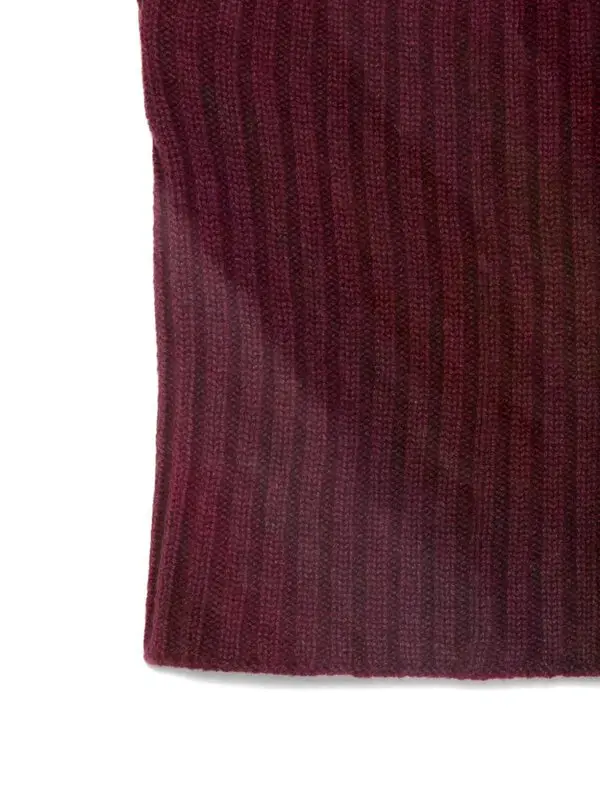 DELL'OGLIO Ribbed Cashmere Neck Warmer - Red