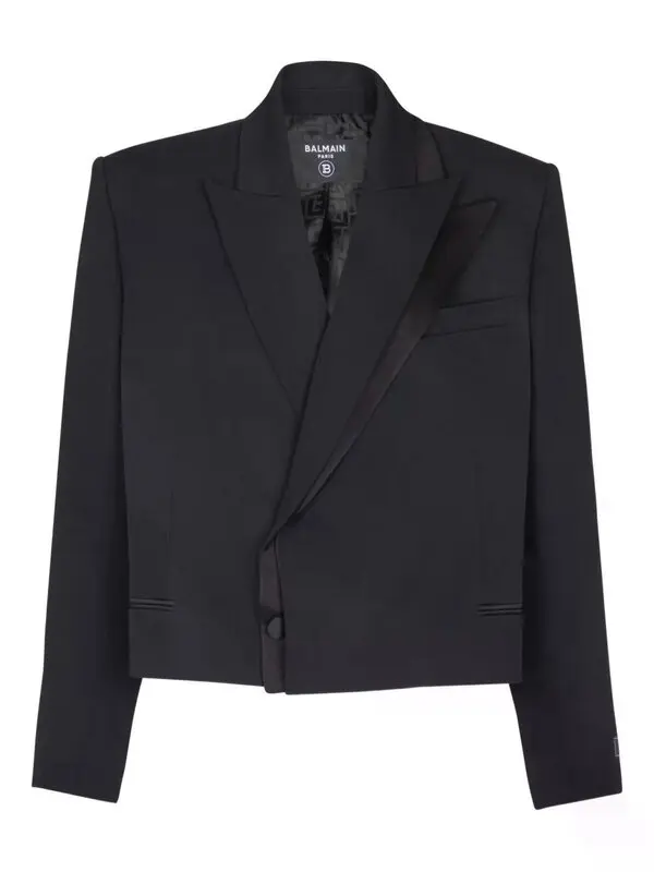 Balmain Grain De Poudre Wool Blazer