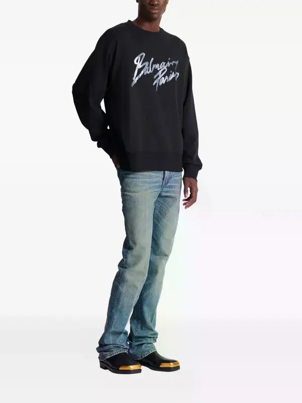 Balmain Logo-print Cotton Sweatshirt