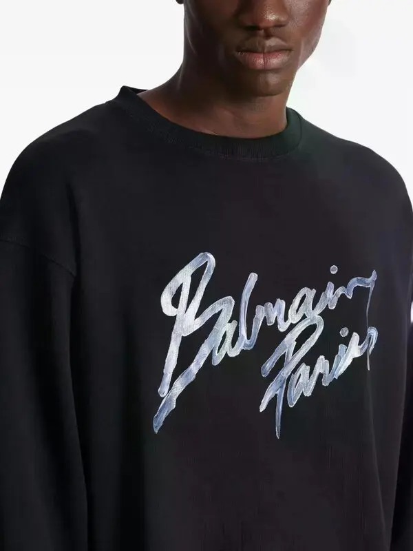Balmain Logo-print Cotton Sweatshirt