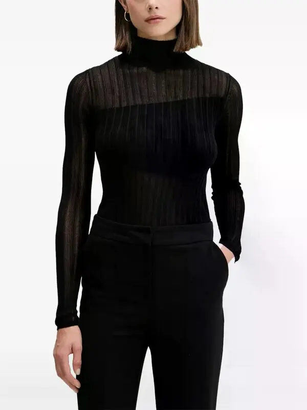 Hugo Sheer Ribbed Top