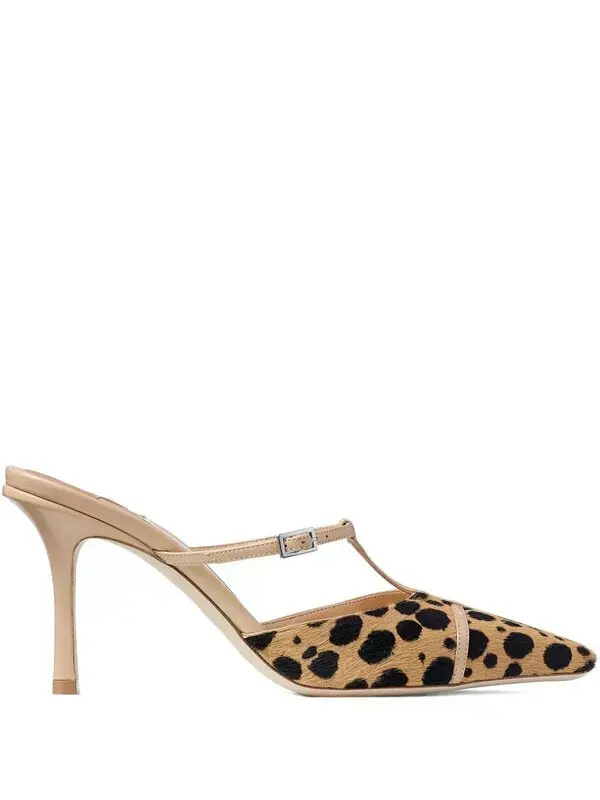 JIMMY CHOO Gloria 85 Heeled Mules - Brown