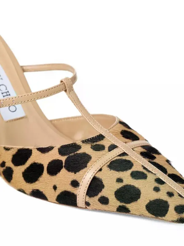 JIMMY CHOO Gloria 85 Heeled Mules - Brown