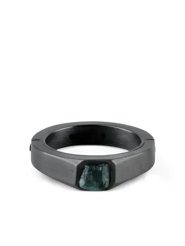 PARTS OF FOUR Sterling Silver Sistema Quartz Ring - Black