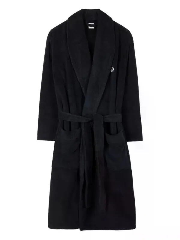 Paul Smith Zebra-embroidered Robe - Black