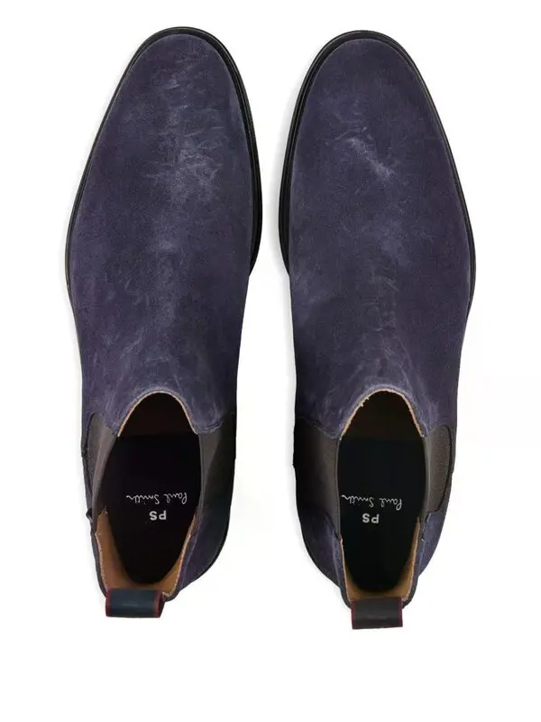 Paul Smith Elastic-panels Suede Chelsea Boots - Blue