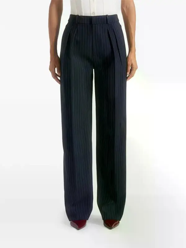 Manière De Voir Julie Tailored Twin Pleat Trousers - Blue