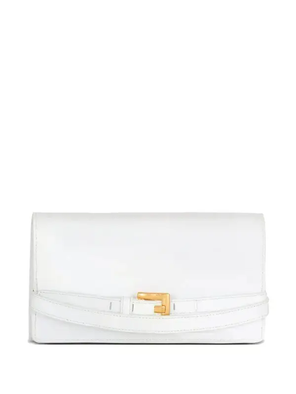 Balmain Clutch With Belt Detail - White