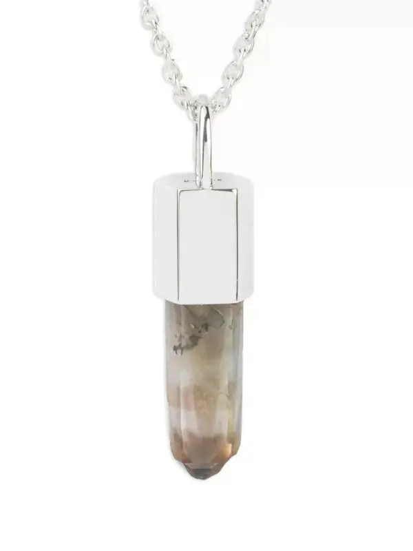 PARTS OF FOUR Sterling Talisman Smoky Quartz Pendant Necklace - Silver