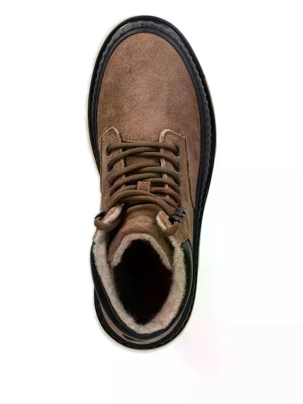 Gant Lace-up Panelled Boots - Brown