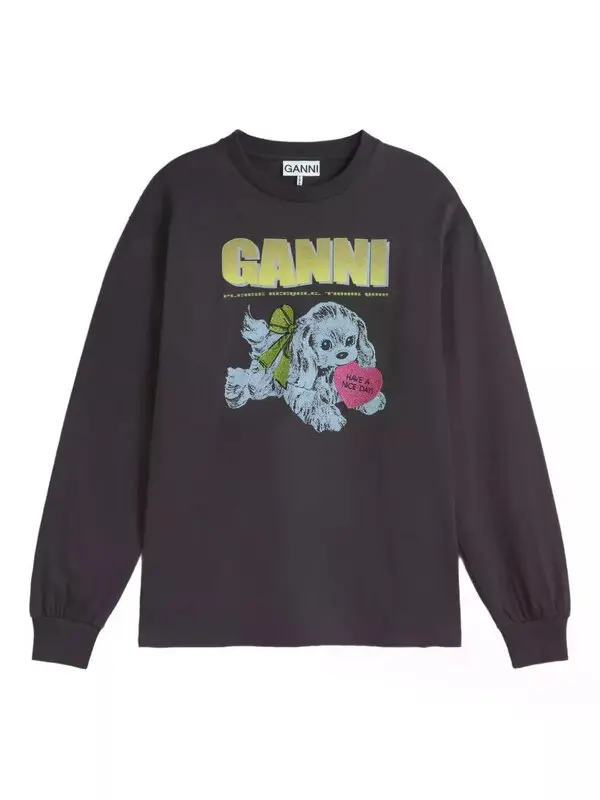 GANNI Graphic-print Sweatshirt