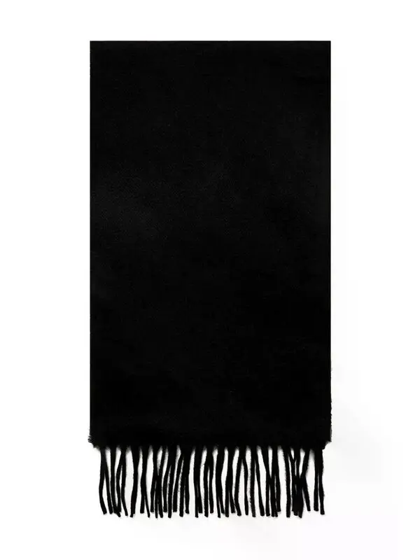 Sunspel Fringed-hem Scarf - Black