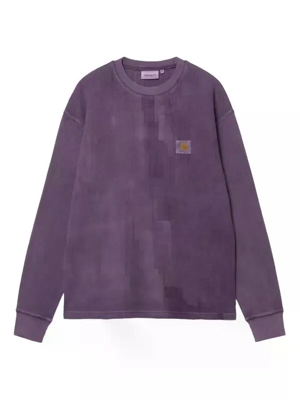 Carhartt Work In Progress Logo-patch Long-sleeve Sweatshirt - Purple