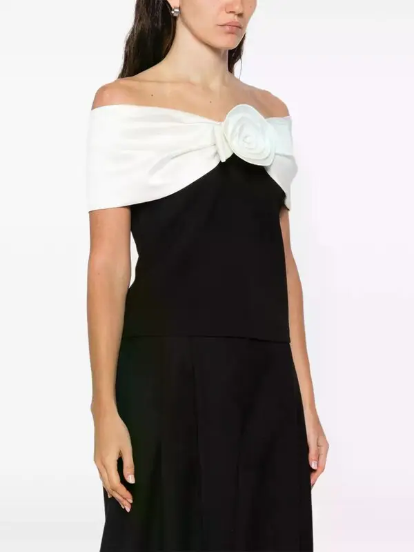 SELF-PORTRAIT Crepe Off-shoulder Top