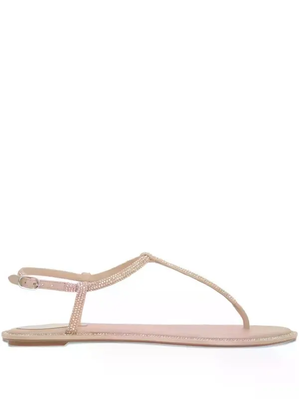 Rene Caovilla Diana Rhinestone-embellished Ankle-strap Sandals - Neutrals