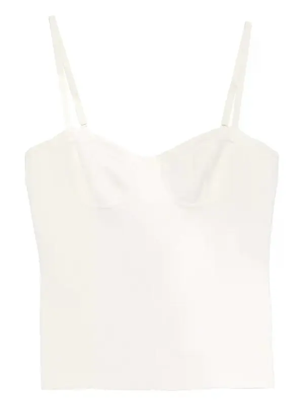 Soft Goat Double Knit Singlet Corset - White