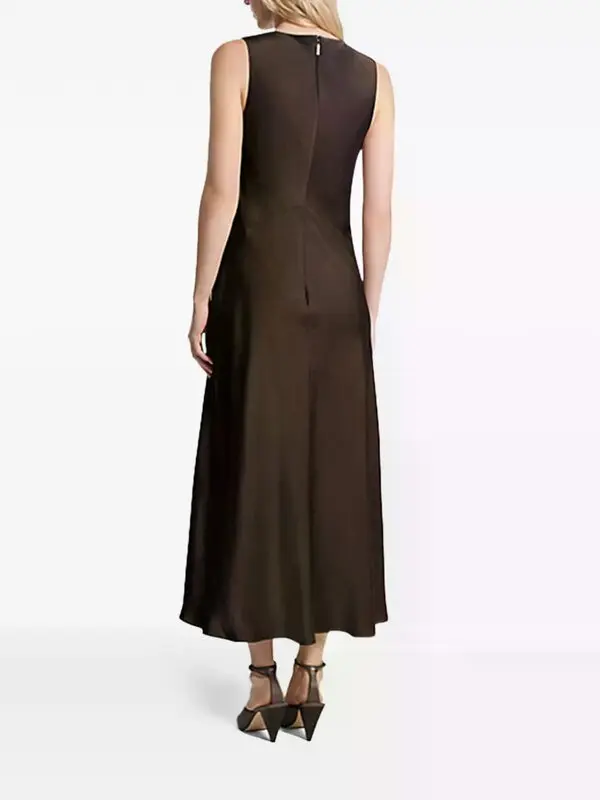 Michael Kors V-neck Midi Dress With Pockets