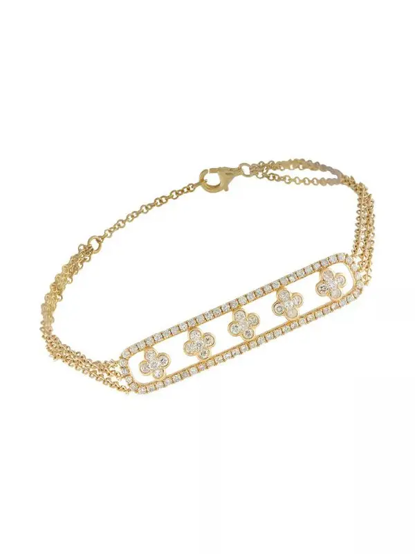 LB EXCLUSIVE 14k Yellow Diamond Quatrefoil Bracelet - Gold