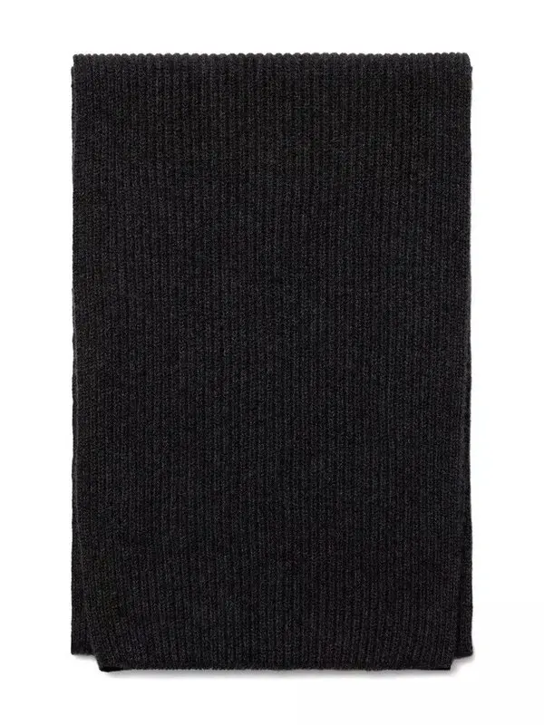 Sunspel Ribbed-knit Scarf - Grey