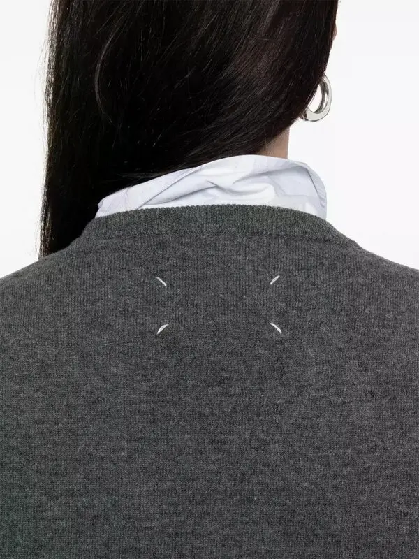 MAISON MARGIELA V-neck Sweater - Grey