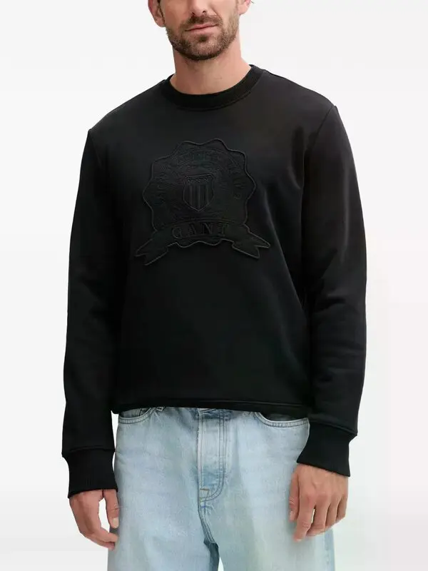 Gant Crew-neck Sweatshirt With Appliqué Detailing