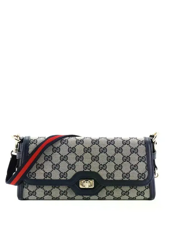 Gucci Luce Canvas Small Shoulder Bag - Blue