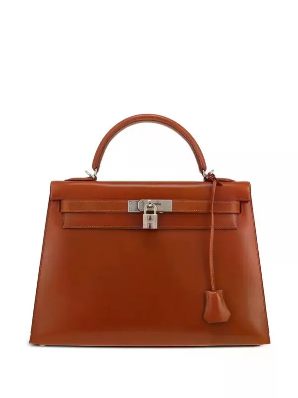 Hermès 2001 Kelly 32 Leather Tote - Brown