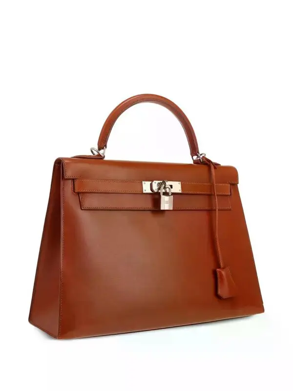 Hermès 2001 Kelly 32 Leather Tote - Brown